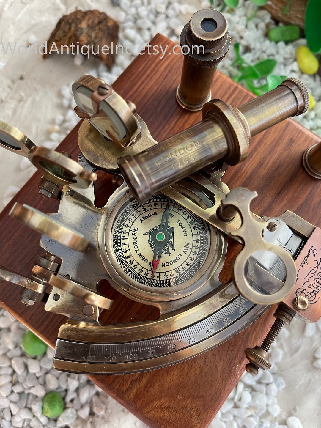 Engraved Personalized Compass With Sextant, Christmas Gift, Nautical ...