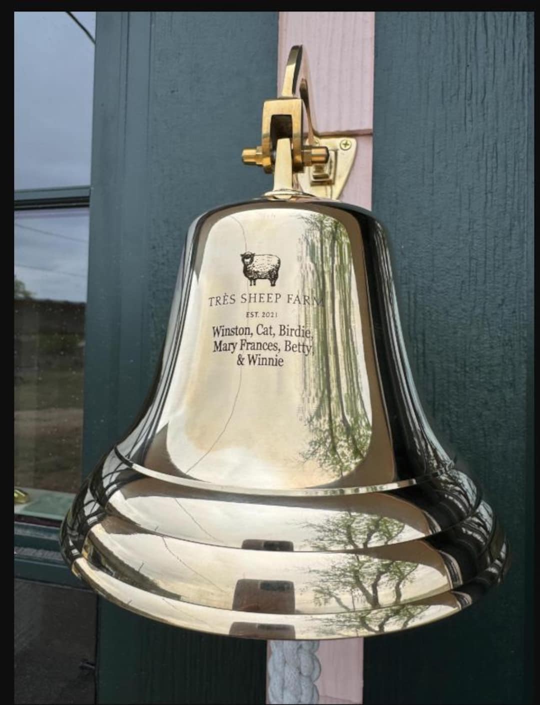 Brass Bell, Engraved Personalized Bell School Wall Hanging Bell Indoor ...