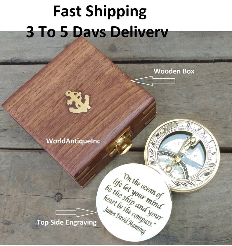 Christmas Gift Compass Personalized Compass Custom Engraved - Etsy