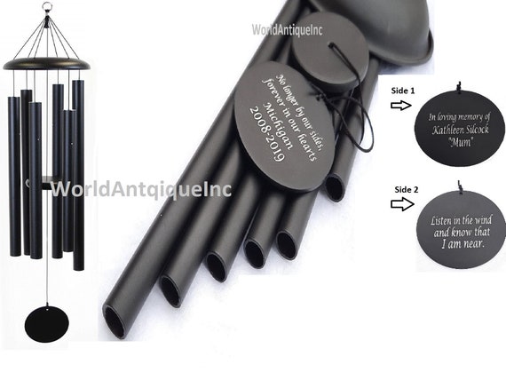 Memorial Wind Chime Engraving Tribute Wind Chime Personalized | Etsy