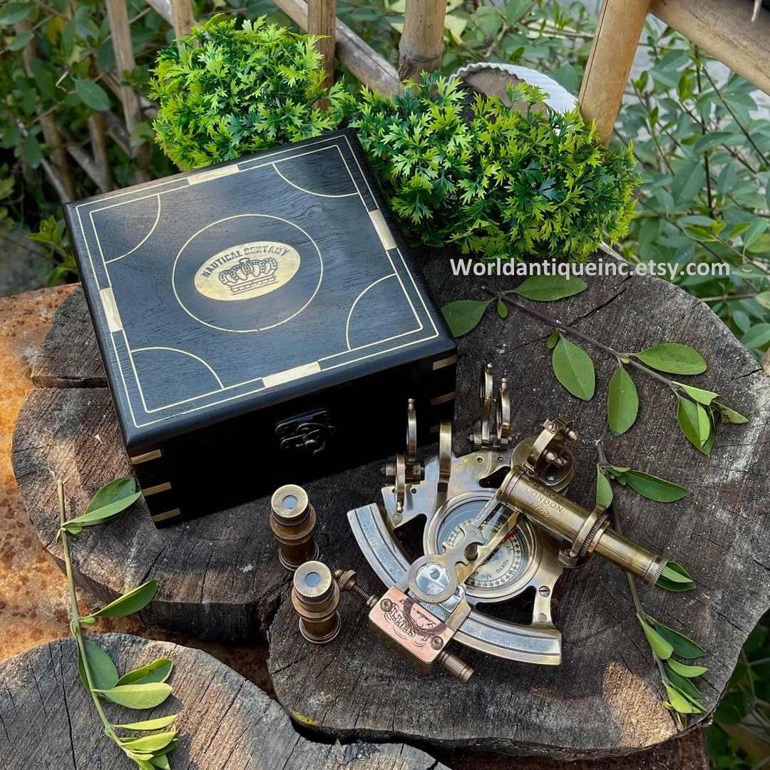 Nautical Brass Working Sextant, Antique Maritime Navigational ...