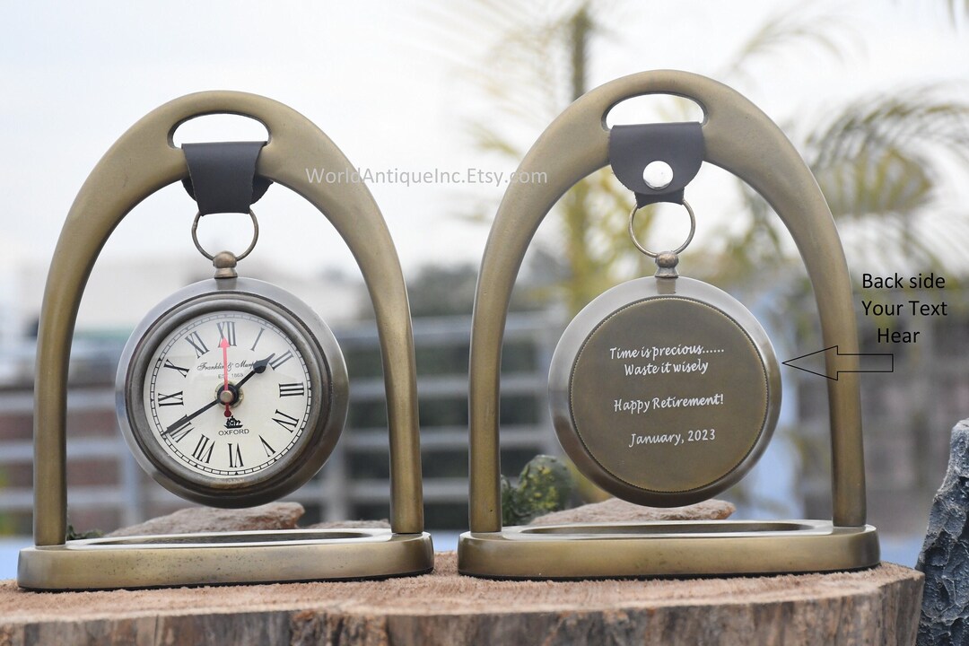 Clock Table Clock, Office Clock, Personalized Desk Clock Engraved Table ...