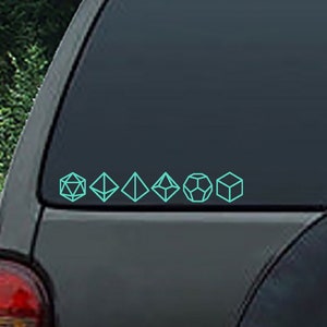 Dice Decal; RPG Stickers; RPG Dice Bumper Sticker; Dnd Decal; Dungeons ...