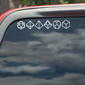 Dice Decal RPG Stickers RPG Dice Bumper Sticker Dnd Decal - Etsy