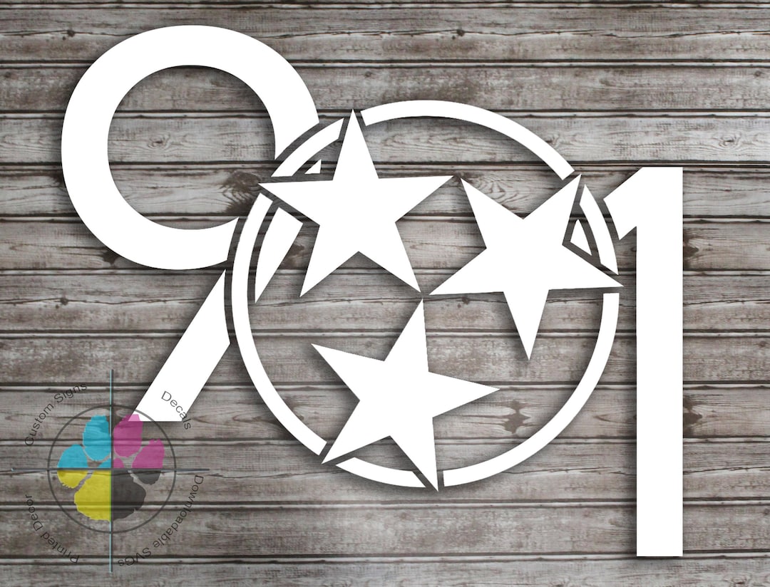 Area Code 901 Decal; Memphis Decal; Tennessee Sticker; 901 Bumper ...