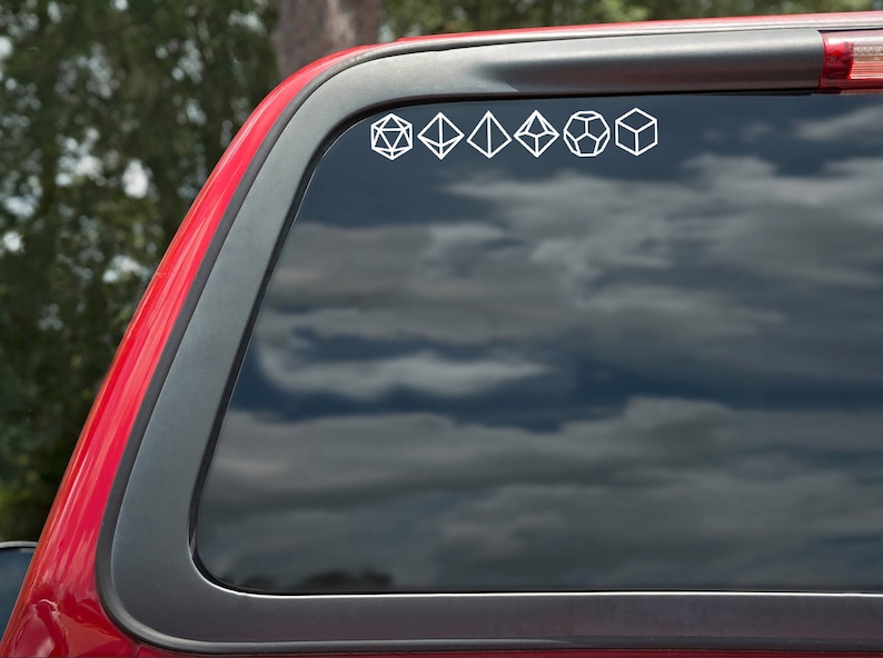 RPG Dice Decal: Dungeons and Dragons Sticker - 70 Colors - Etsy