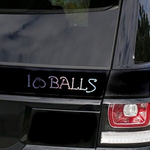 I Love Balls Decal: Vulgar Gag Gift Sticker - Etsy