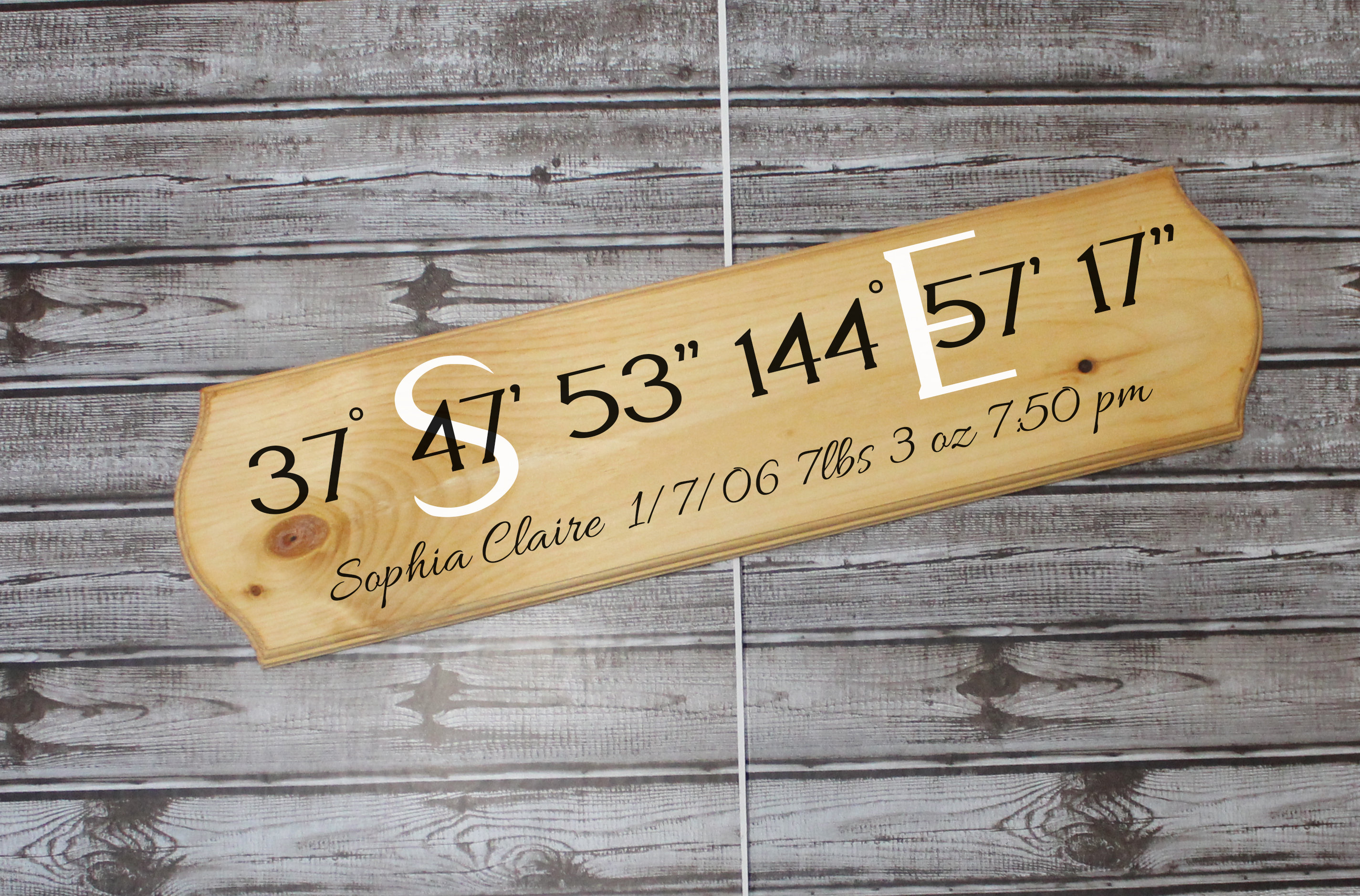 Handpainited Coordinates Sign Coordinates Sign Personalized - Etsy