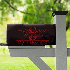 Address Decal; Monogrammed Mailbox Decal; Last Name for Mailbox ...