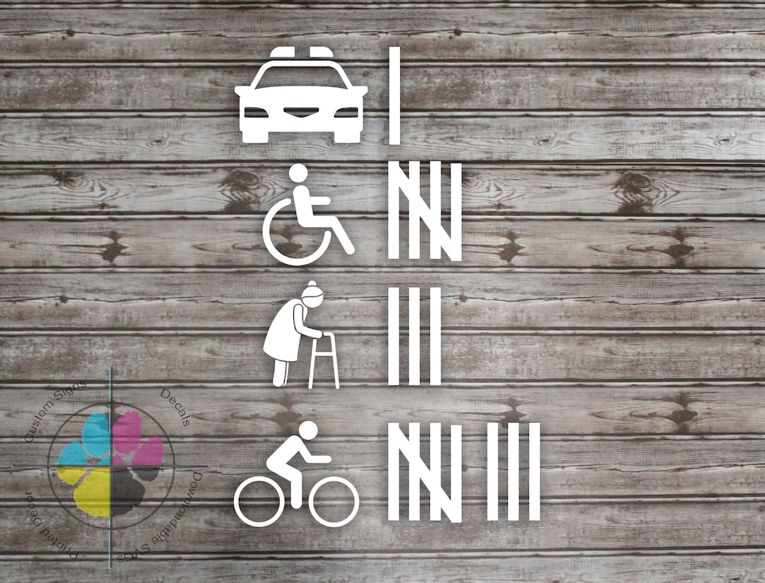 Strike Tally Decal; Funny Decal; Humorous Bumper Sticker; Old Lady ...