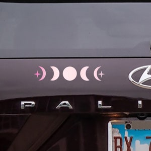 Moon Phase Decal; Moon Bumper Sticker; 5 Moons Sticker; Moon and Star ...