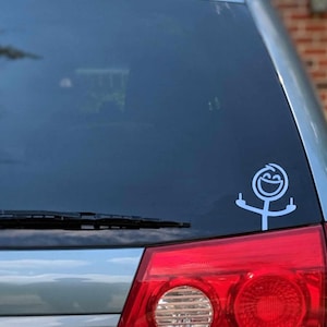 Middle Finger Stick Figure Decal - Vulgar Funny Decal - Etsy
