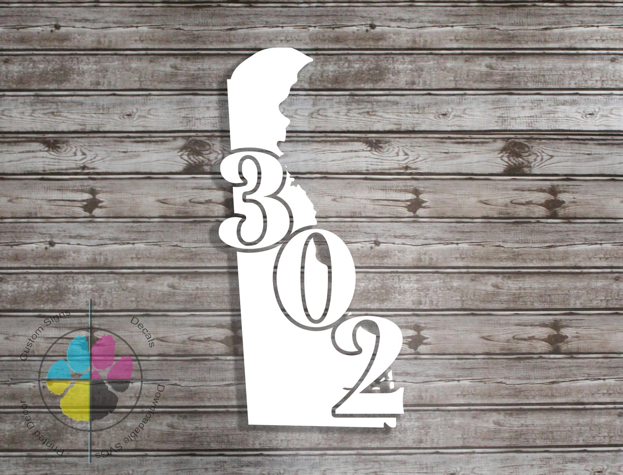 Delaware Area Code 302 Decal - State Pride Sticker - Etsy