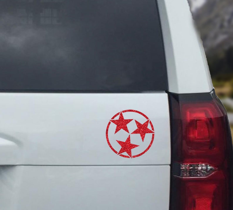 Tennessee Symbol Decal TN Logo Sticker Tennessee Stars - Etsy