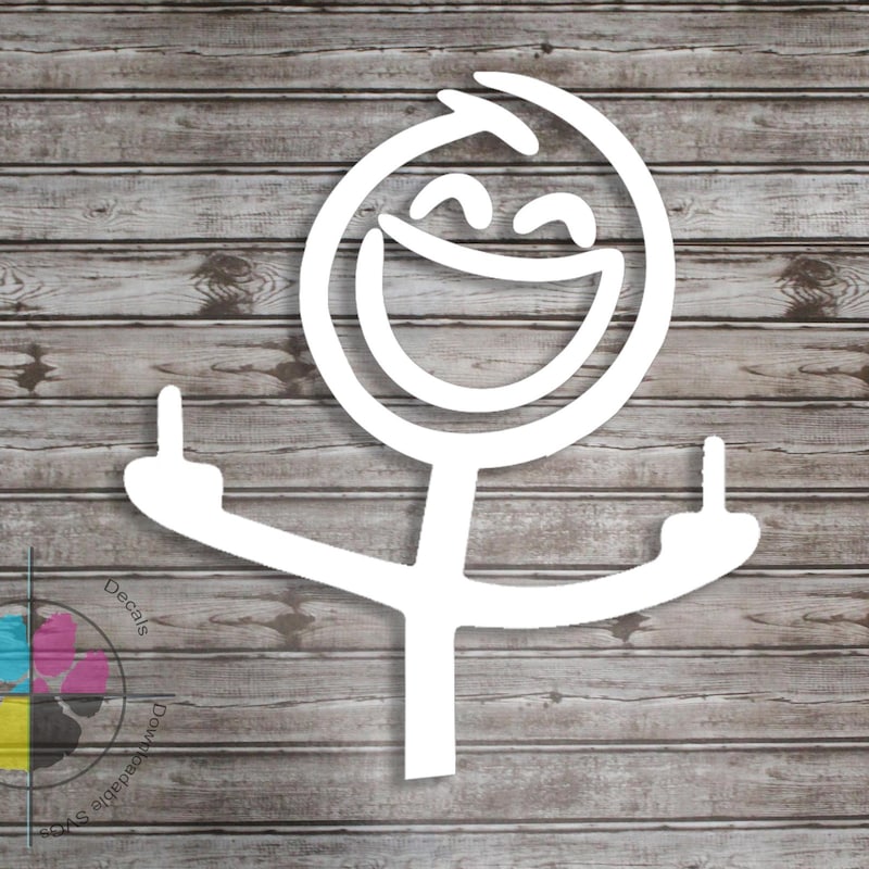 Middle Finger Decal - Etsy