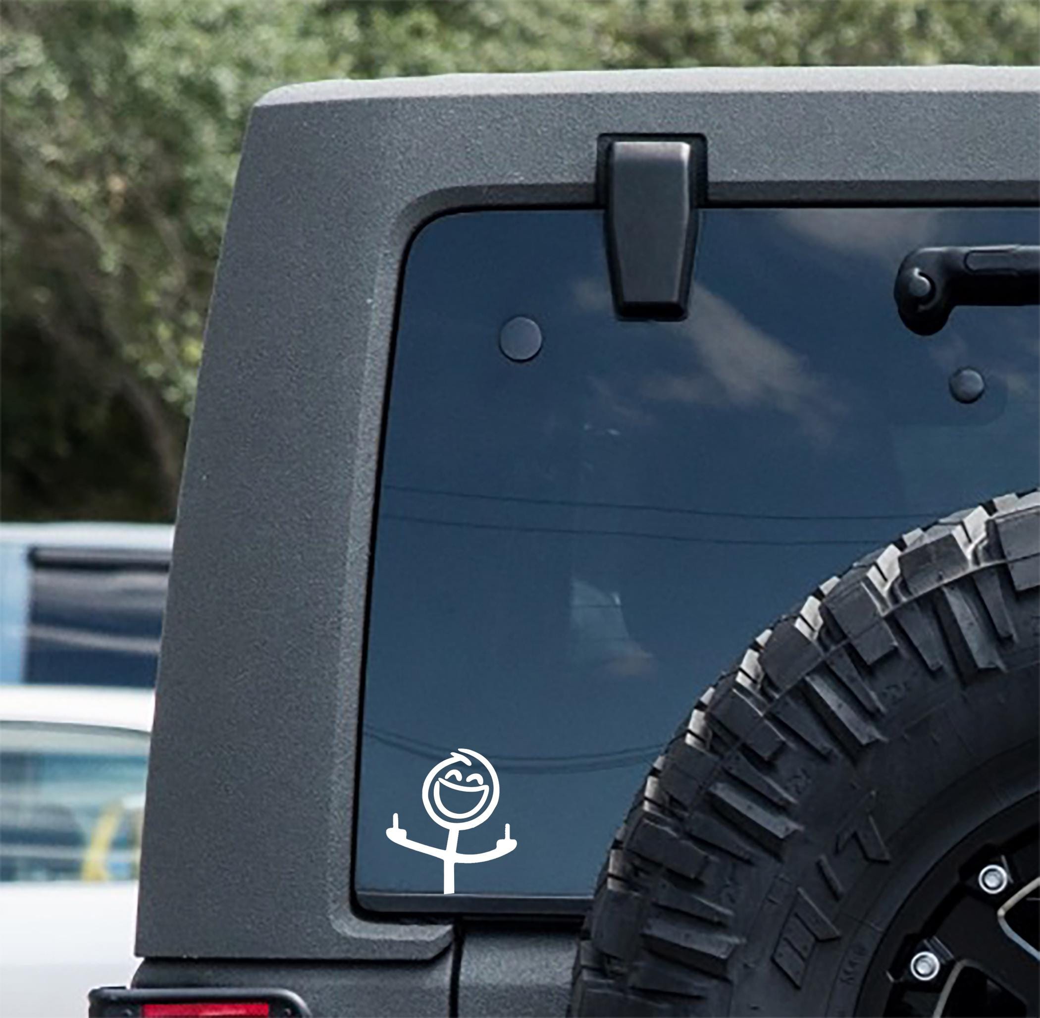 Middle Finger Stick Figure Decal - Vulgar Funny Decal - Etsy