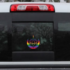 Lotus Moon Decal: Purity, Rebirth Bumper Sticker - Etsy