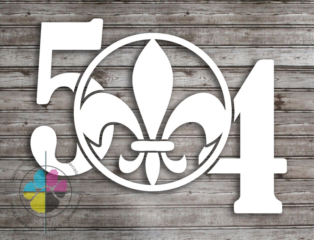 Area Code 504 Decal; Louisiana Sticker; 504 Bumper Sticker; New Orleans ...