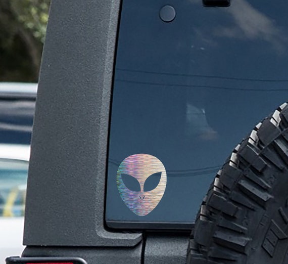 Alien Head Decal Martian Sticker Alien Bumper Sticker - Etsy