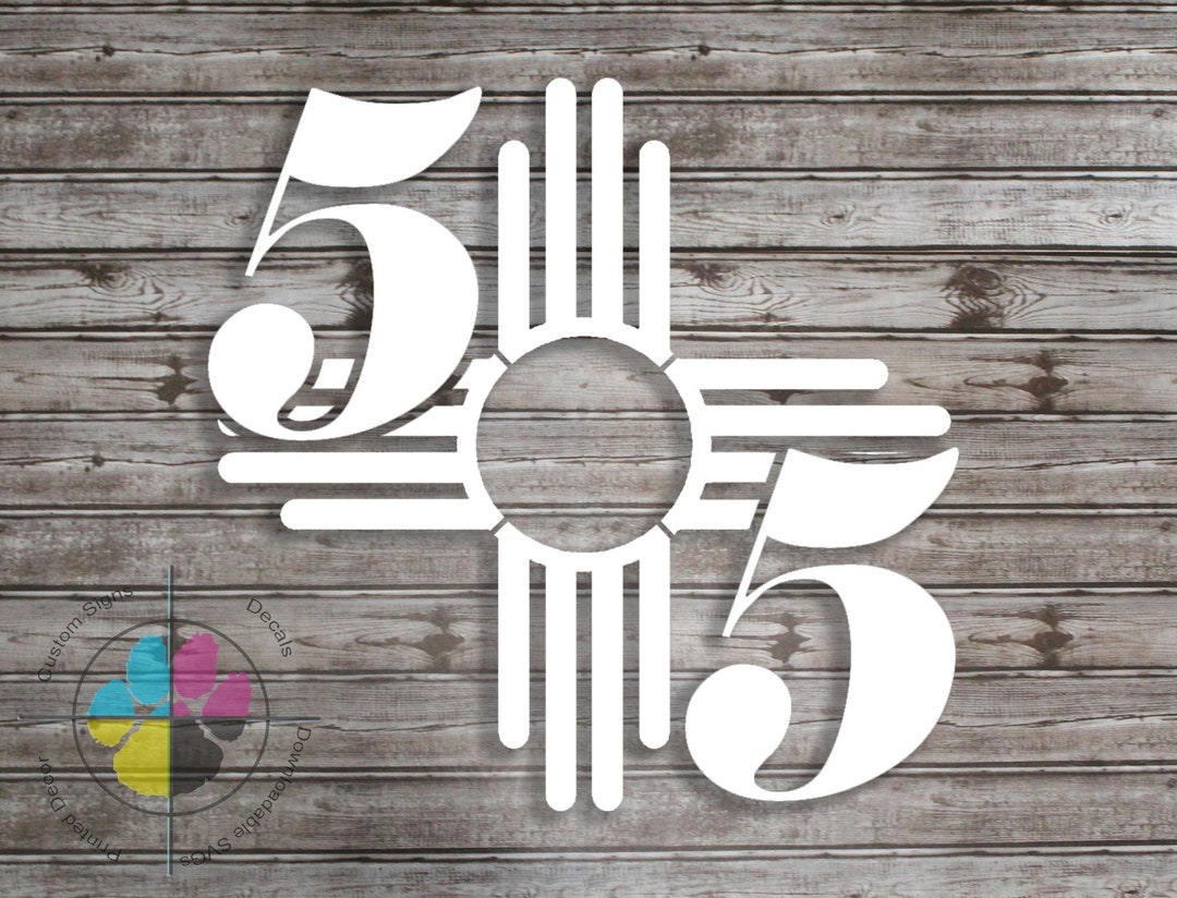 Area Code 505 Decal; Zia Decal; New Mexico Sticker; 505 Bumper Sticker ...