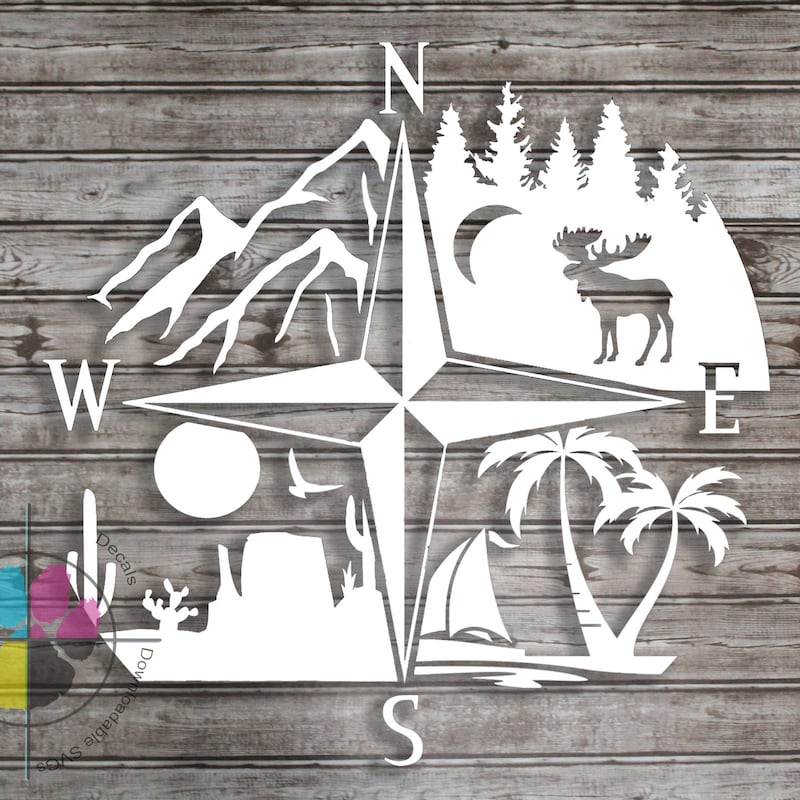 Compass Decal - Etsy