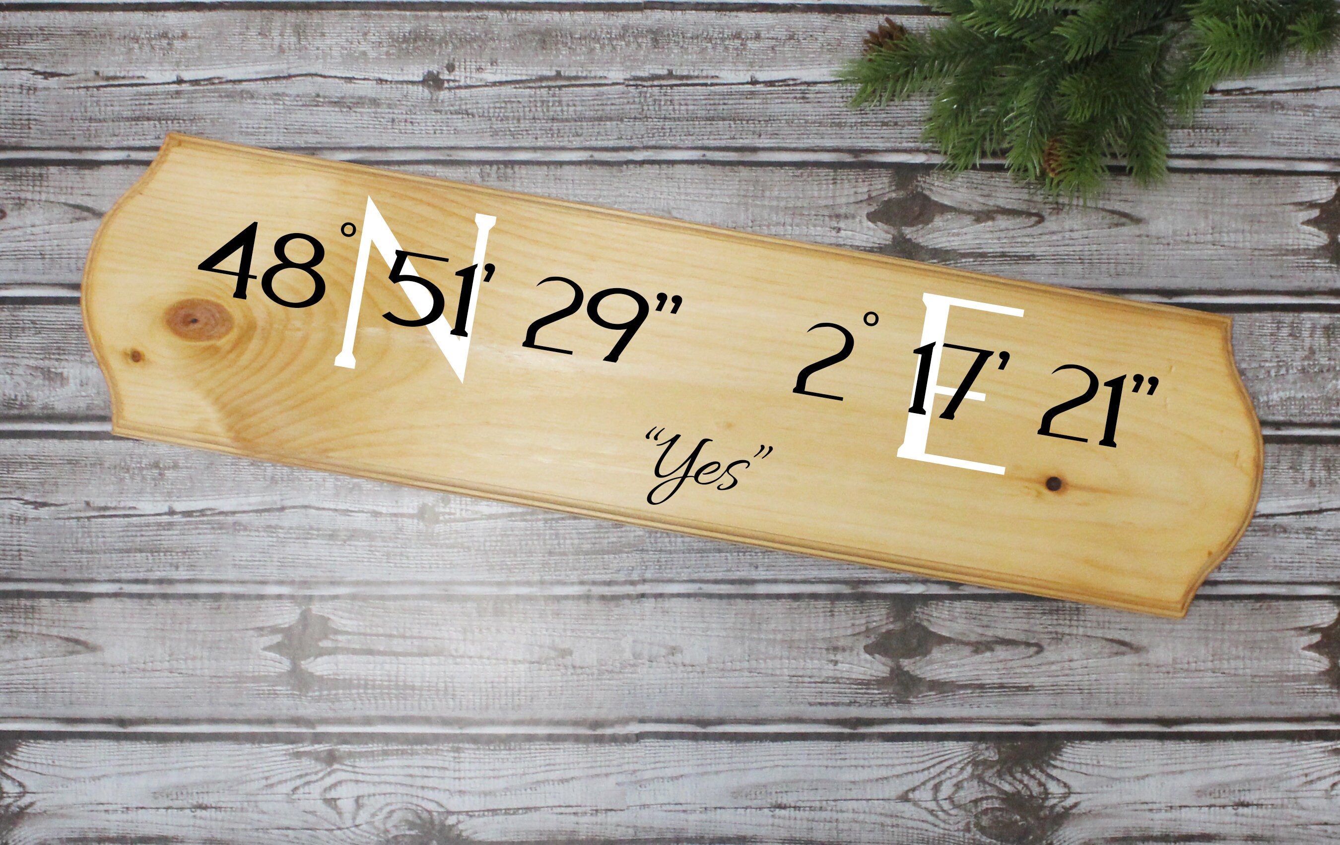 Handpainited Coordinates Sign Coordinates Sign Personalized - Etsy
