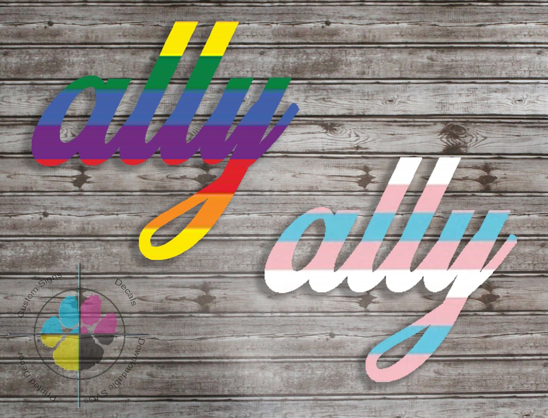 Ally Bumper Sticker; LGBTQ Ally Decal; Pride Sticker; Pride Support ...
