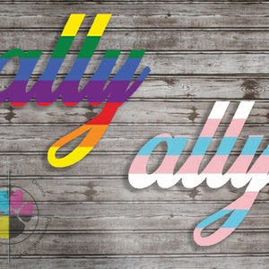 Ally Bumper Sticker; LGBTQ Ally Decal; Pride Sticker; Pride Support ...