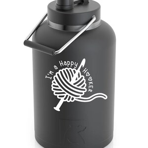 I'm a Happy Hooker Decal Hooker Sticker Crochet Bumper Sticker Yarn ...