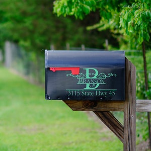 Address Decal; Monogrammed Mailbox Decal; Last Name for Mailbox ...