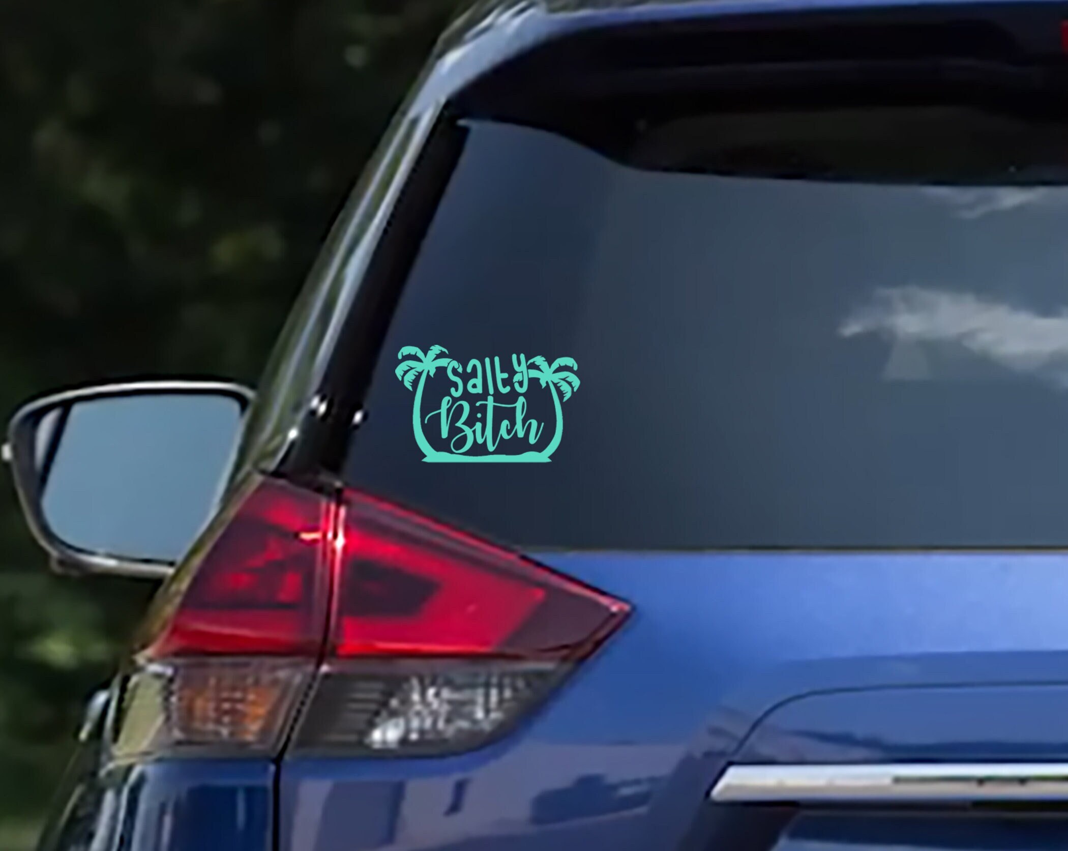 Salty Bitch Decal Salty Bumper Sticker Beach Decal Beach - Etsy