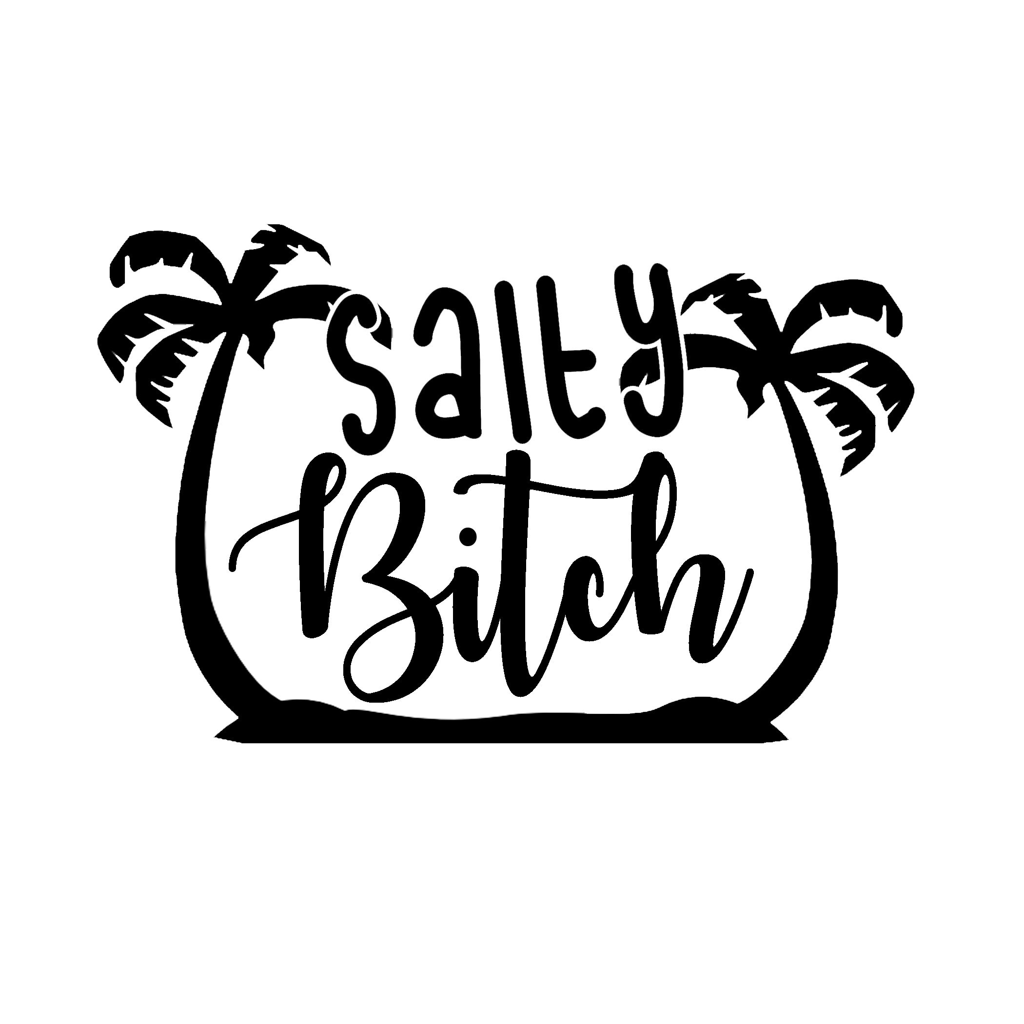 Salty Bitch Decal Salty Bumper Sticker Beach Decal Beach - Etsy