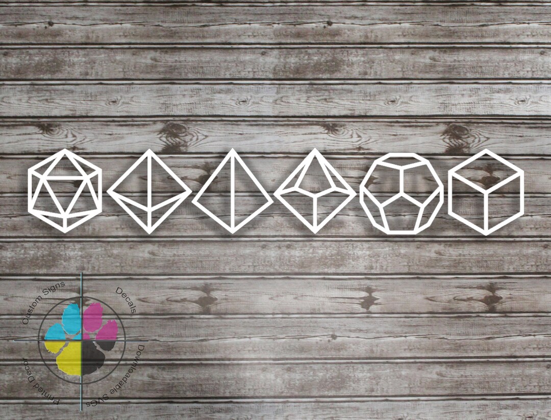 Dice Decal; RPG Stickers; RPG Dice Bumper Sticker; Dnd Decal; Dungeons ...