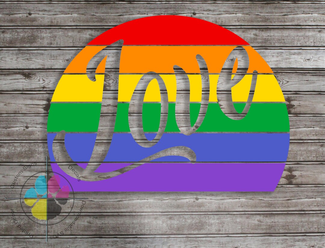 Rainbow Love Decal Rainbow Sticker Sun Rainbow Car Decal Love Car Decal ...