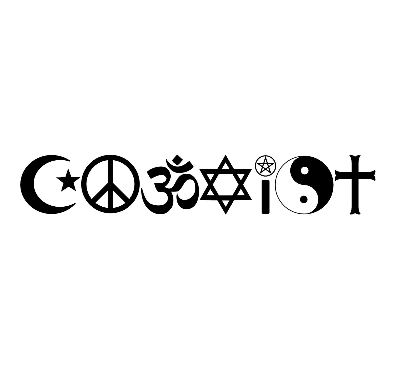 Coexist window decal Coexist bumper sticker religious | Etsy