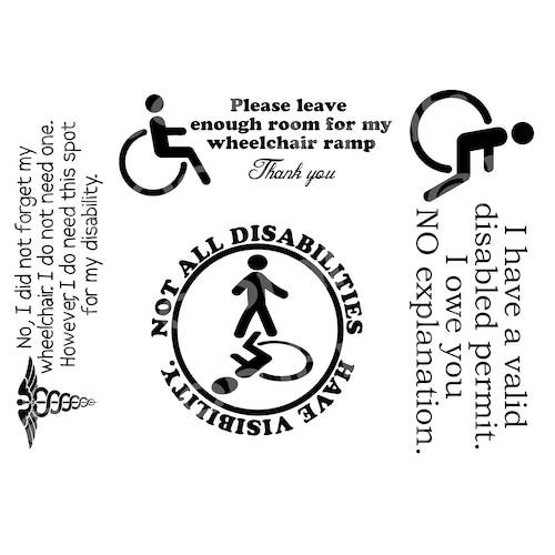 Disabilities SVG File Handicap SVG Disabled Parking SVG | Etsy