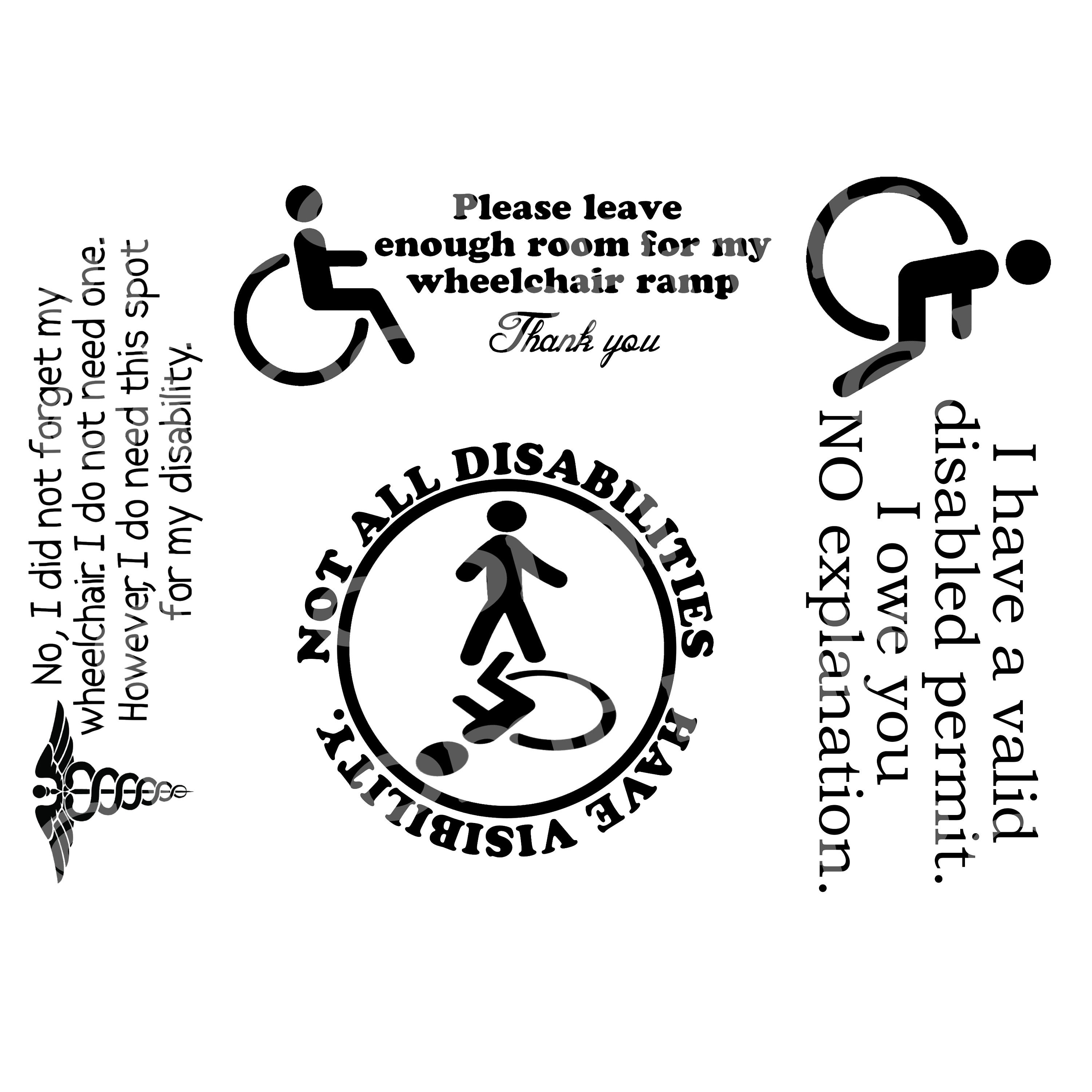 Disabilities SVG File Handicap SVG Disabled Parking SVG | Etsy Canada