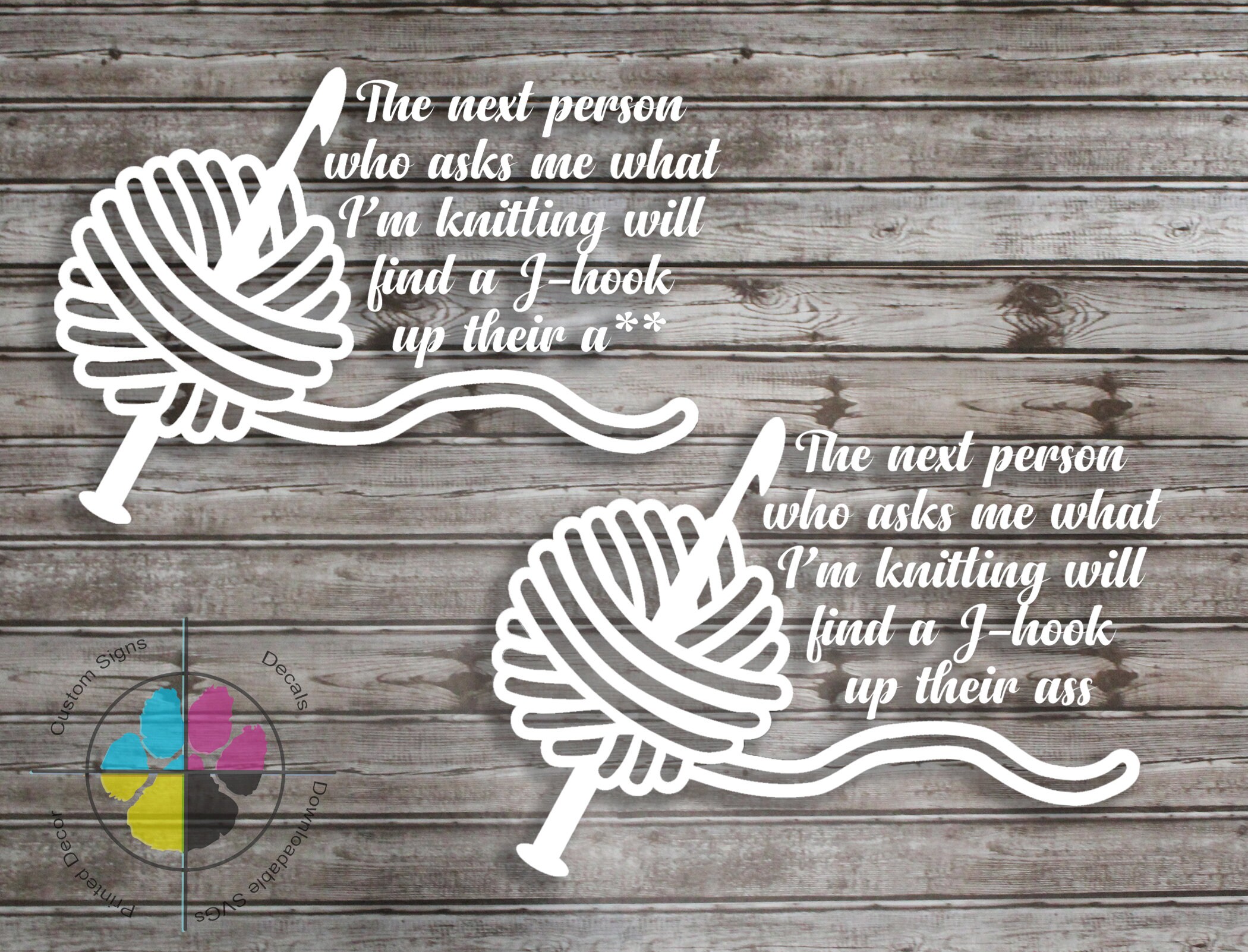 Crochet Decal What Are You Knitting Sticker Yarn Art - Etsy