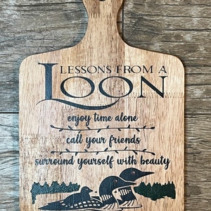 Loon Sign: Minnesota Cabin Decor, Hand-stained Wood Plaque - Etsy