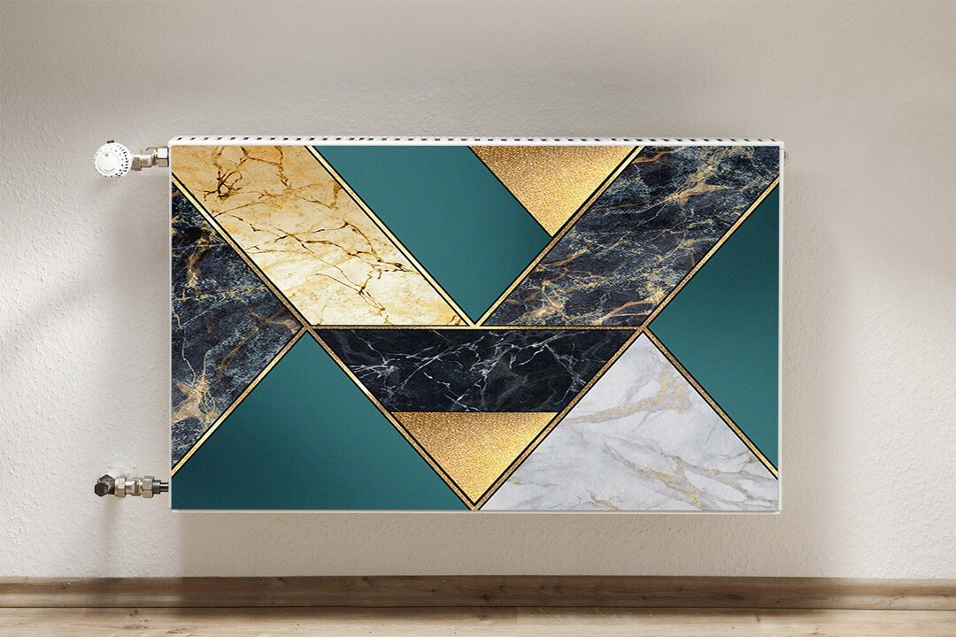 Radiator Cover for Home, Luxury Marble Radiator Magnet Cover, Gold ...