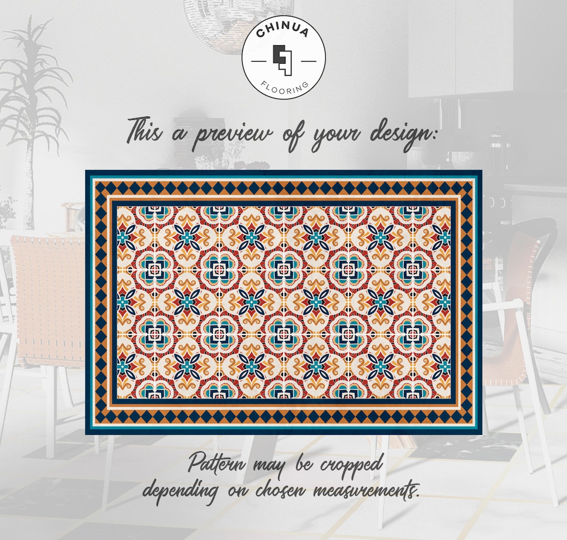 Supernova Red Vinyl PVC Mat Linoleum Rug Modern Home Decor - Etsy