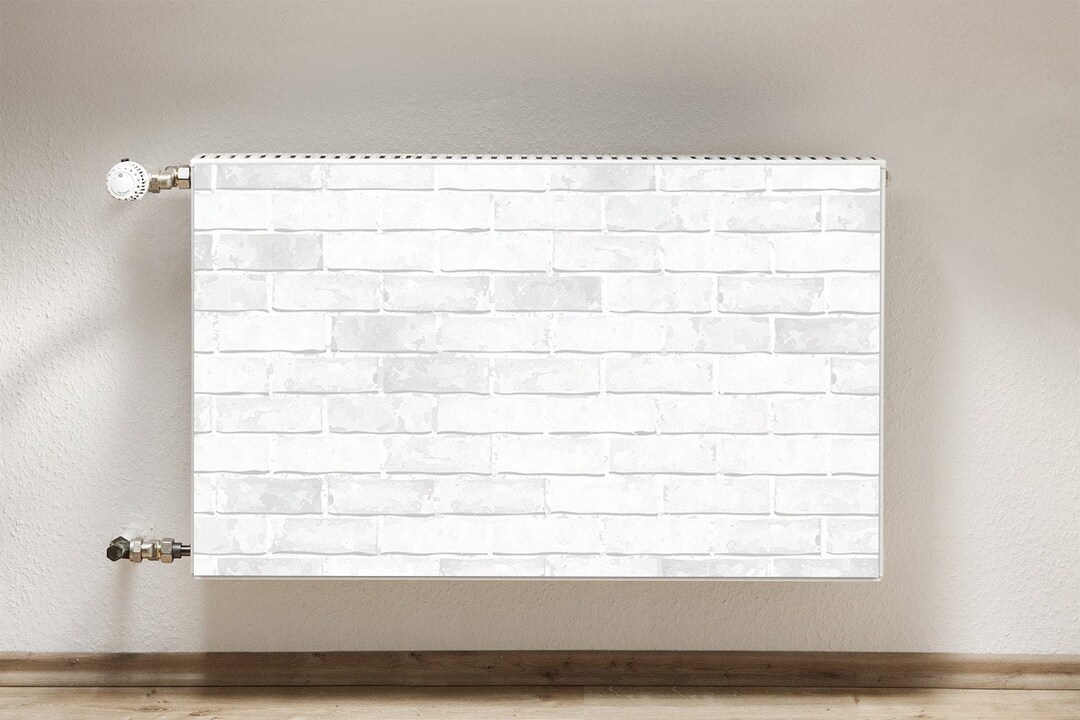 Radiator Cover for Home, Brick Wall Heating Cover for Radiator, White ...