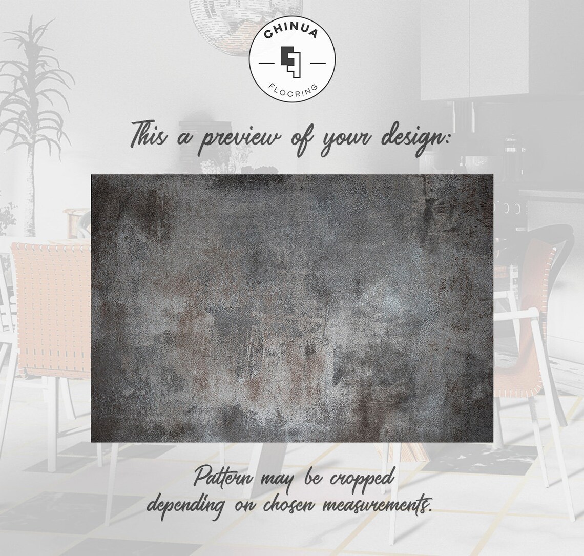 Rusty Floor Vinyl PVC Mat Plain Mat Splanish Style Boho - Etsy