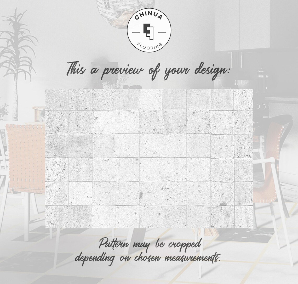 Whitestone Tiles Vinyl PVC Mat, Linoleum Rug, Vinyl Floor Mat, Vinyl ...