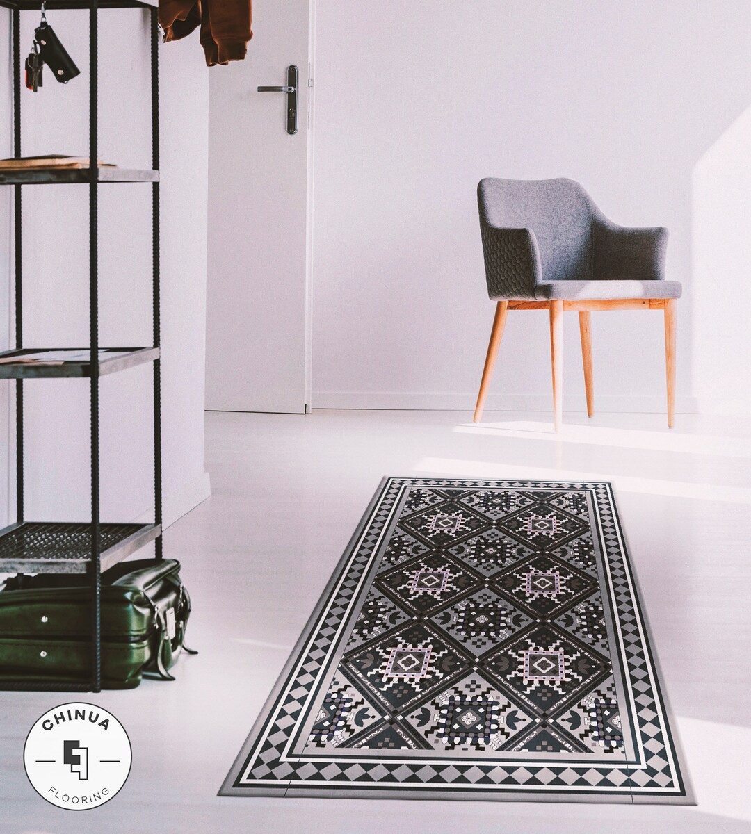 Pandora Box Vinyl PVC Mat, Kitchen Mat, Scandinavian, Boho Mat, Vinyl ...