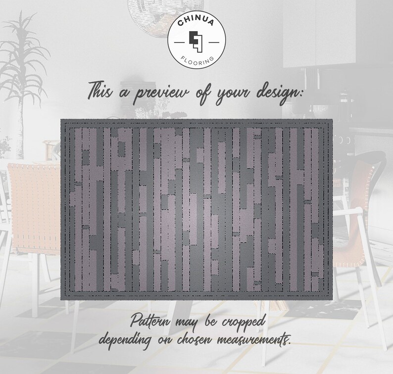 Grey Curb Vinyl PVC Mat Plain Mat Scandinavian Boho Rug | Etsy