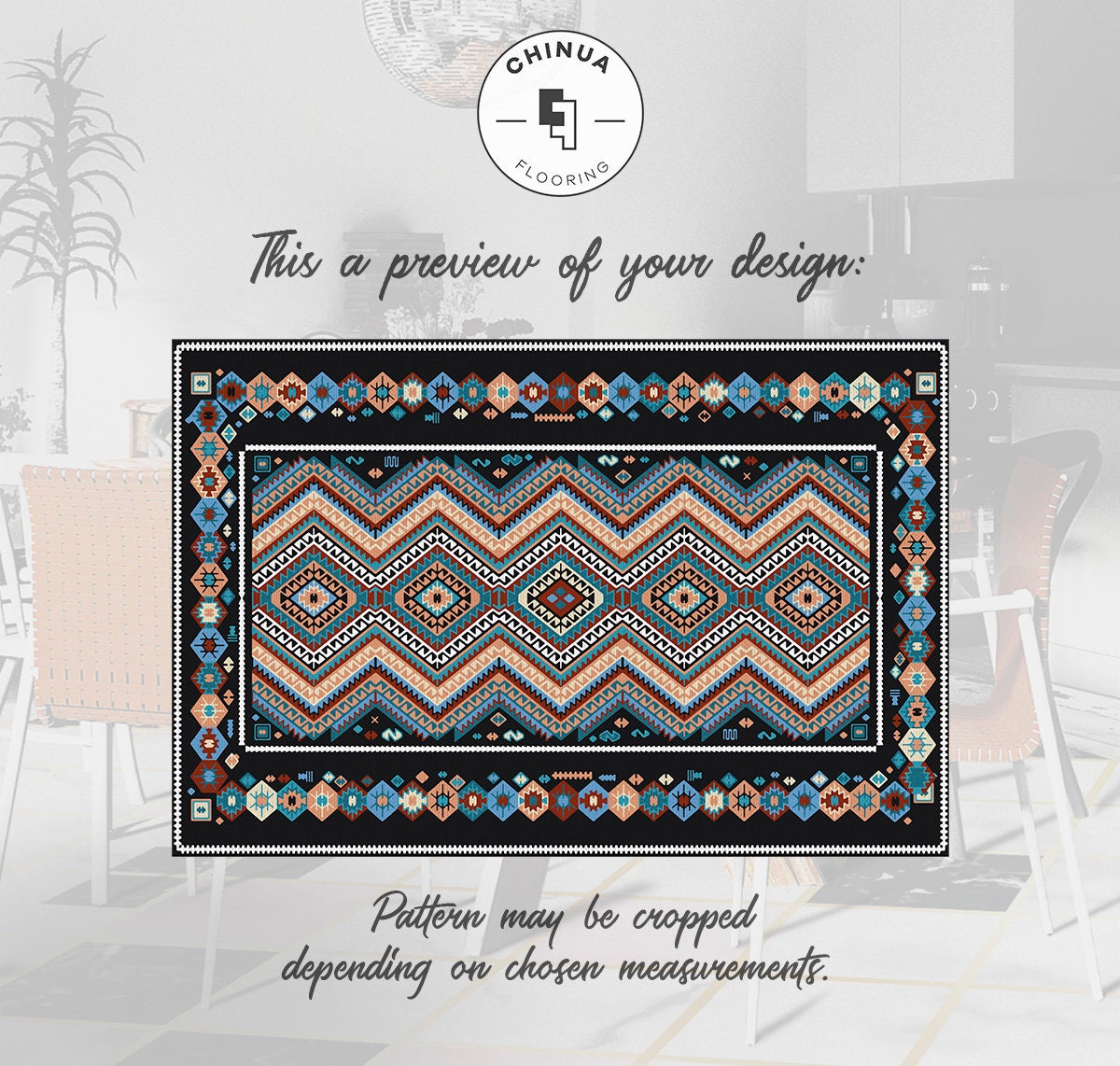 Violet Nature Vinyl PVC Mat Ceramic Pattern Vintage Mats - Etsy