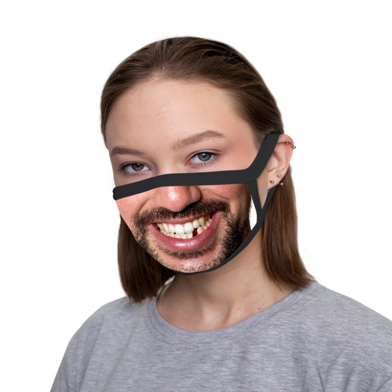 Toothless Man Funny Face Mask Cool Design Reusable | Etsy