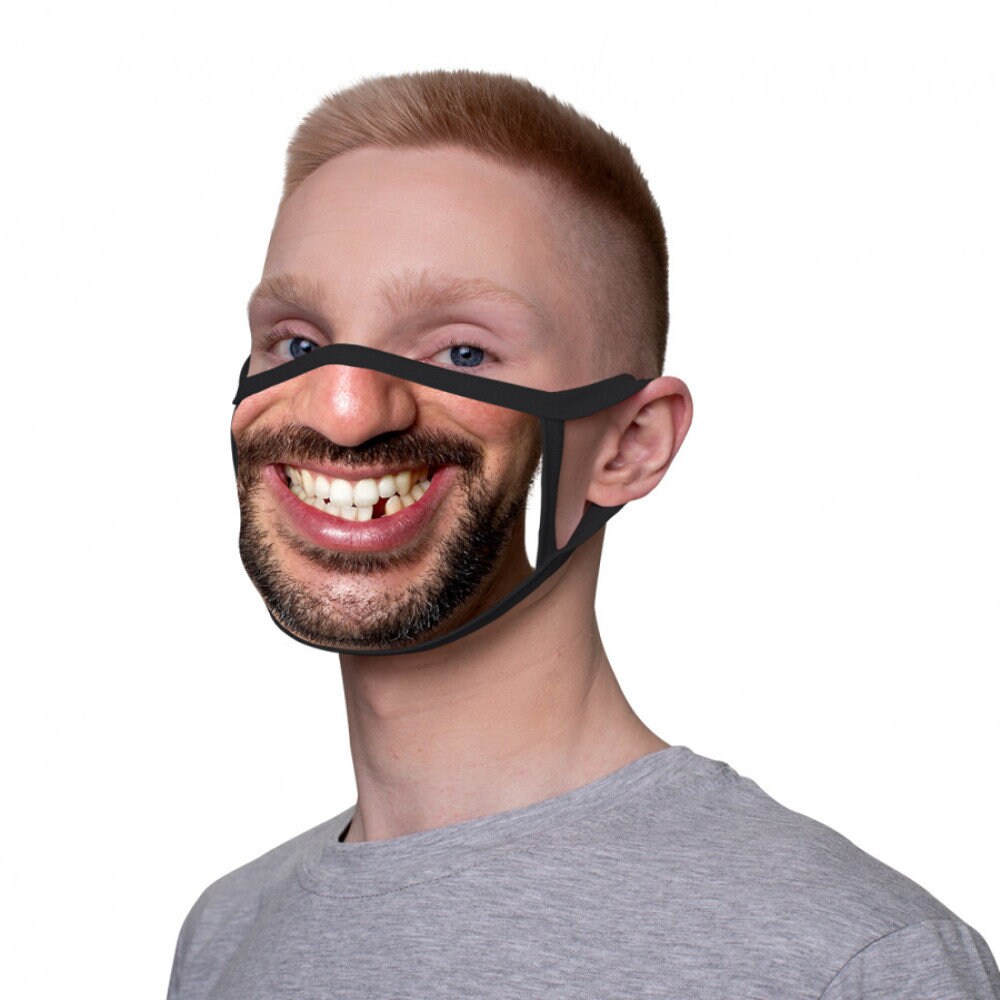 Toothless Man Funny Face Mask Cool Design Reusable | Etsy