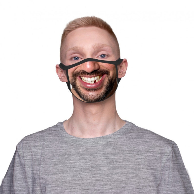 Toothless Man Funny Face Mask Cool Design Reusable | Etsy